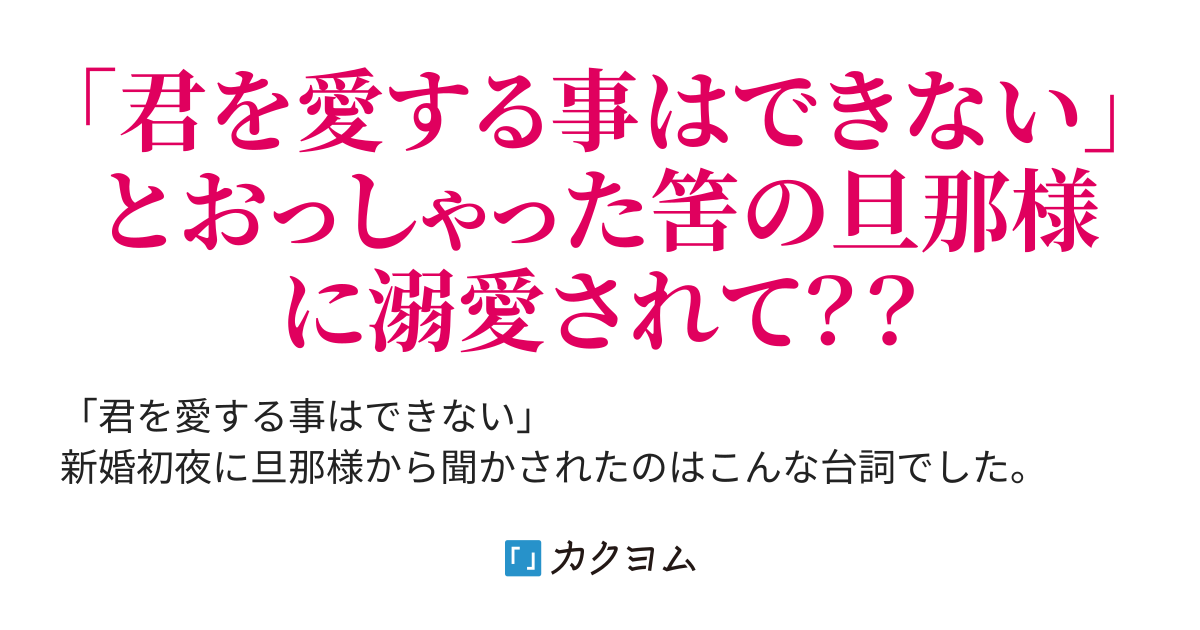 お飾り妻は離縁されたい。「君を愛する事はできない」とおっしゃった筈の旦那様。なぜか聖女と呼んで溺愛してきます！！（友坂 悠） カクヨム