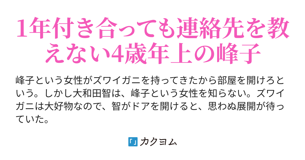 カニに目のない俺は、ズワイガニを持って来た見知らぬ女性を部屋に入れた。（春風秋雄） カクヨム