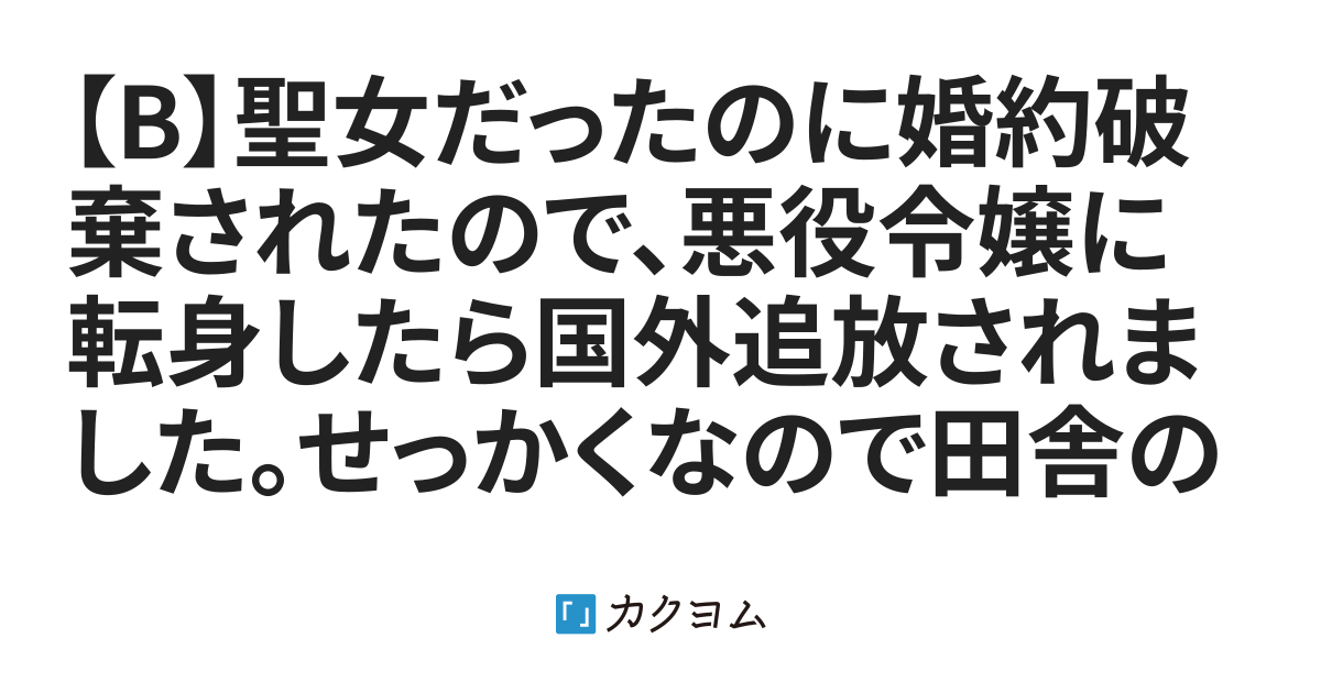 【b】聖女だったのに婚約破棄されたので、悪役令嬢に転身したら国外追放されました。せっかくなので田舎のスローライフを満喫していたら、なぜか美麗な