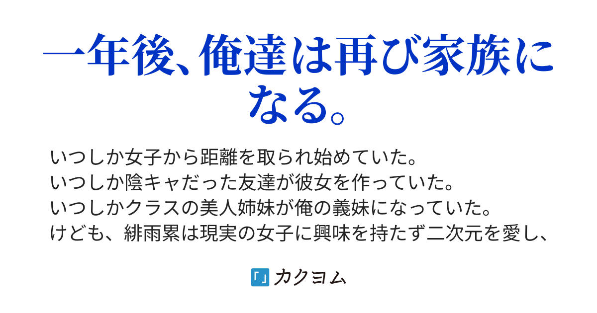 これから義妹になる美人姉妹と、今度こそは仲良くなれますように(佳奈星) カクヨム