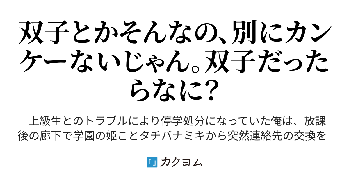 学園の姫を助けたつもりが病んだ双子の妹に責任を取らされるはめになった(荒三水) カクヨム