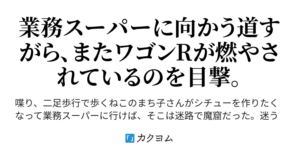 『every Day Is Exactly The Same（原題ねこのまち子さん、業務スーパーへ行く）』（両目洞窟人間） カクヨム