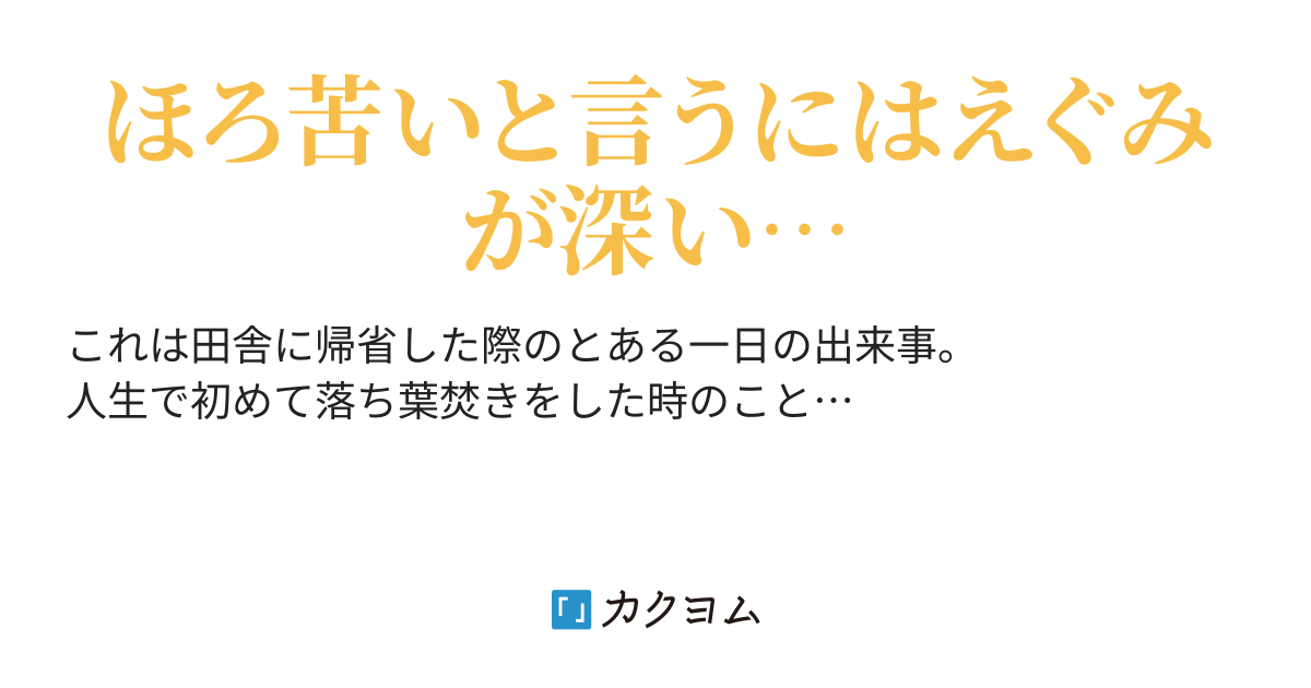 落ち葉と焚き火とホイル焼き(砂上楼閣) カクヨム