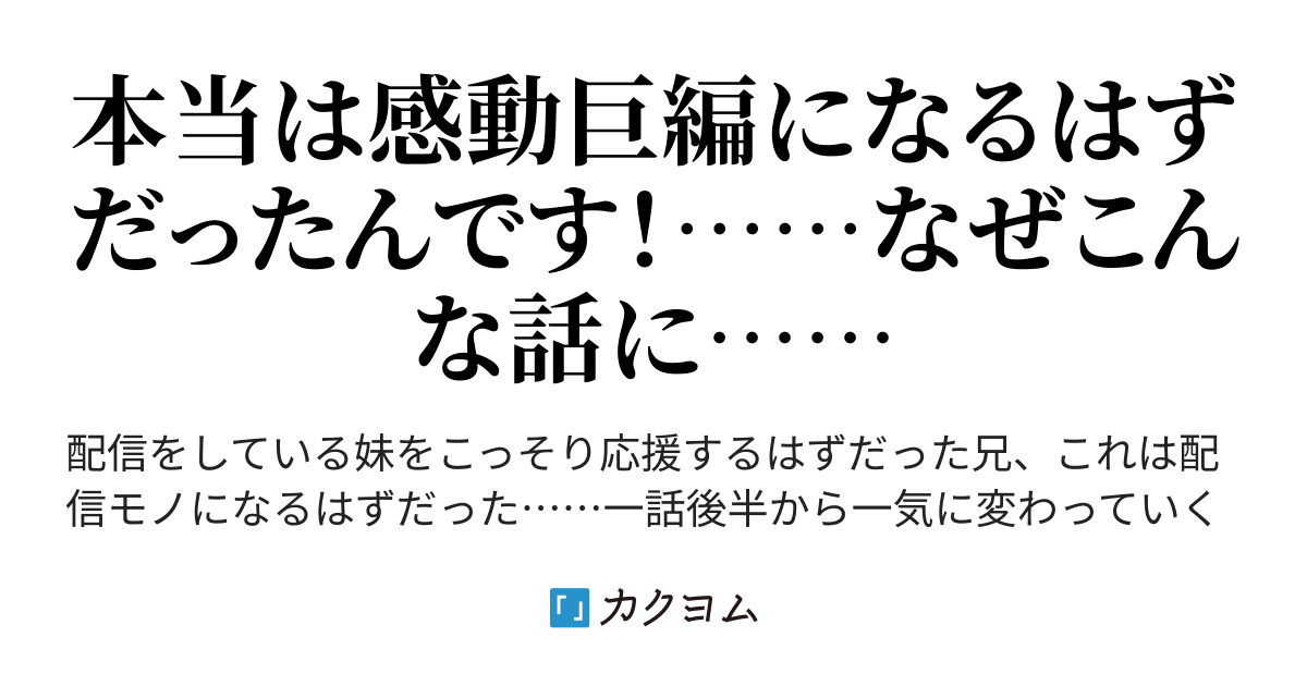 妹の配信を見守る兄の話になるはずだった何か(スカイレイク) カクヨム