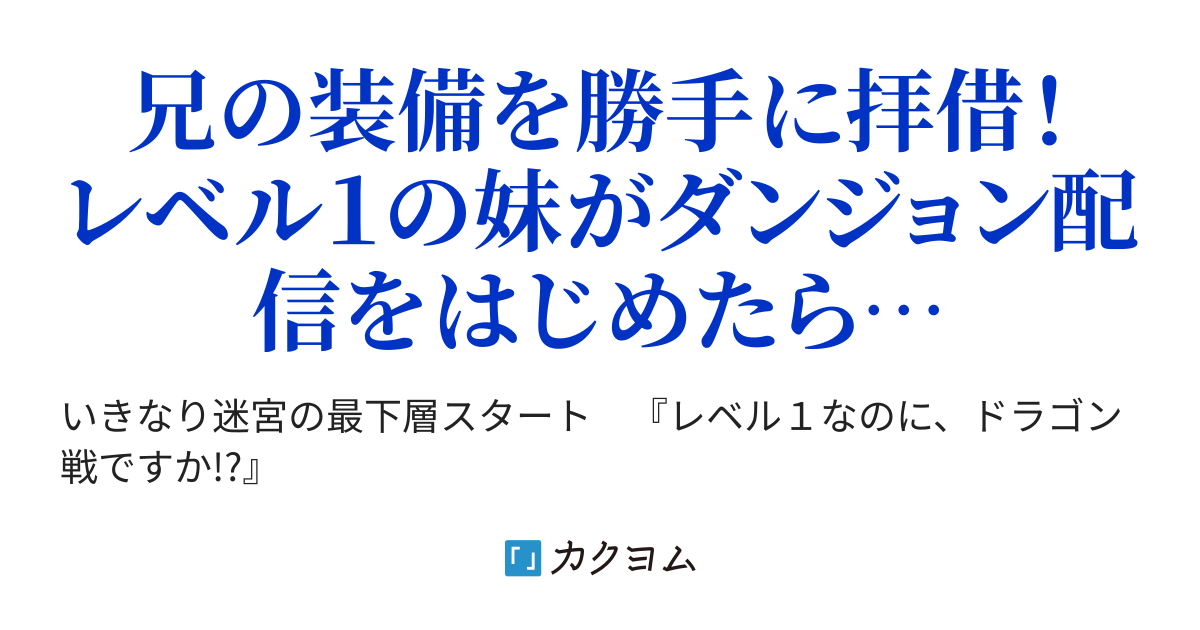 お兄ちゃんの装備でダンジョン配信(高瀬ユキカズ) カクヨム