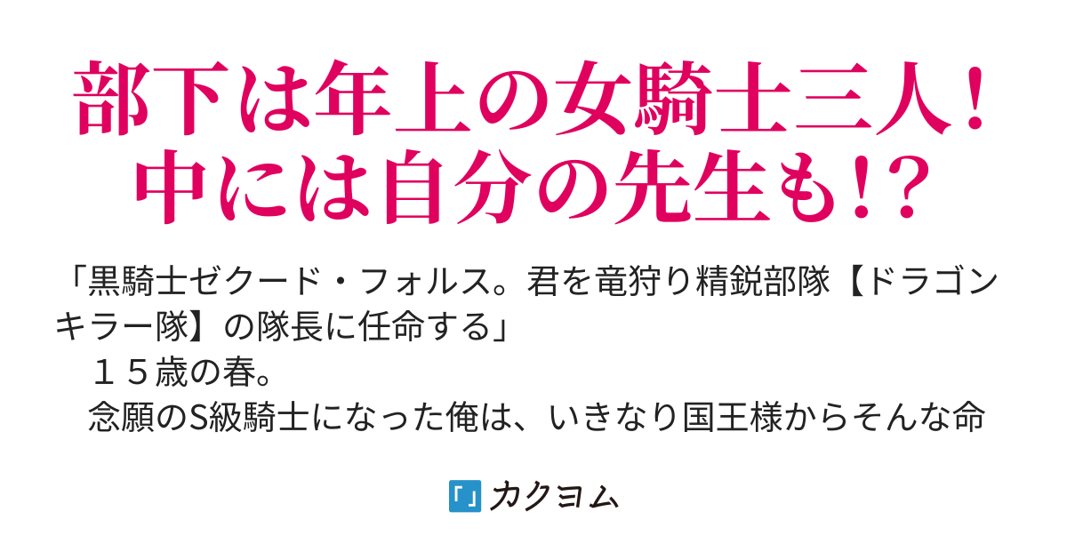 【書籍化】s級騎士の俺が精鋭部隊の隊長に任命されたが、部下がみんな年上のs級女騎士だった（ミズノみすぎ） カクヨム