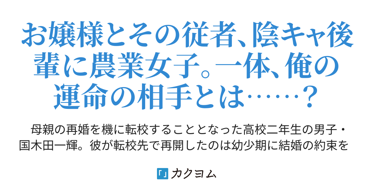 結婚の約束をしたお嬢様と再会したら、彼女の従者に告白された話(矢魂) カクヨム