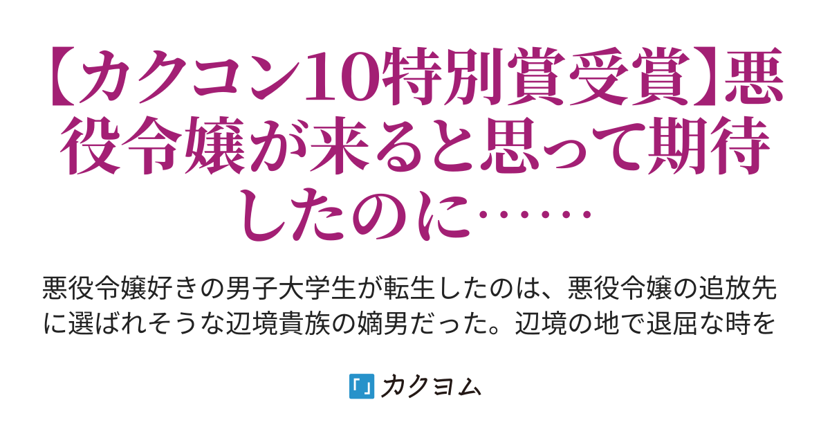 辺境貴族に転生した悪役令嬢好きの俺が、婚約破棄される侯爵令嬢の追放先に立候補する話（9bumi） カクヨム