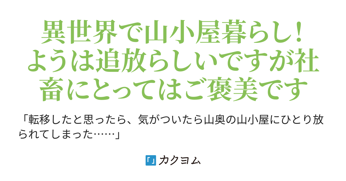 ぼっちで異世界山暮らし 〜チート料理スキルで聖女と呼ばれているらしいですが知りません引きこもります〜（海橋祐子） カクヨム